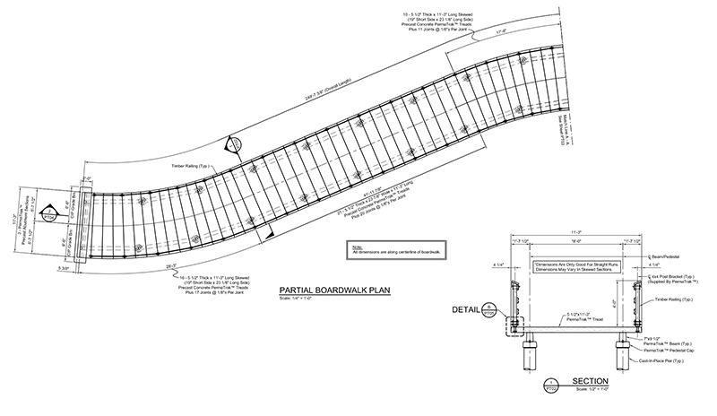Engineering Layouts for Commercial Boardwalks