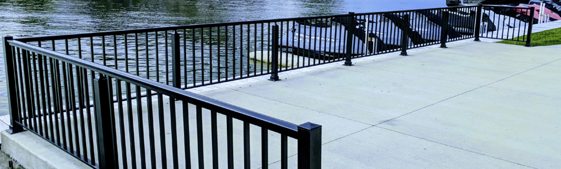 Railings & Curbs for Concrete Boardwalk Systems | PermaTrak