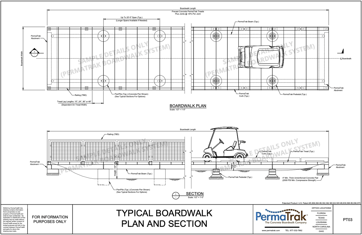Golf Course Bridge Plans & Sections - Sample Construction Drawings